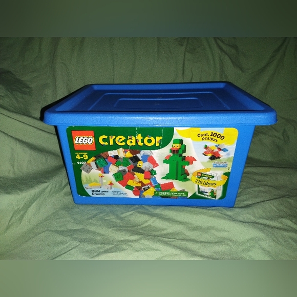 Lego | Toys | Lego Toy Box Bin With Lid | Poshmark